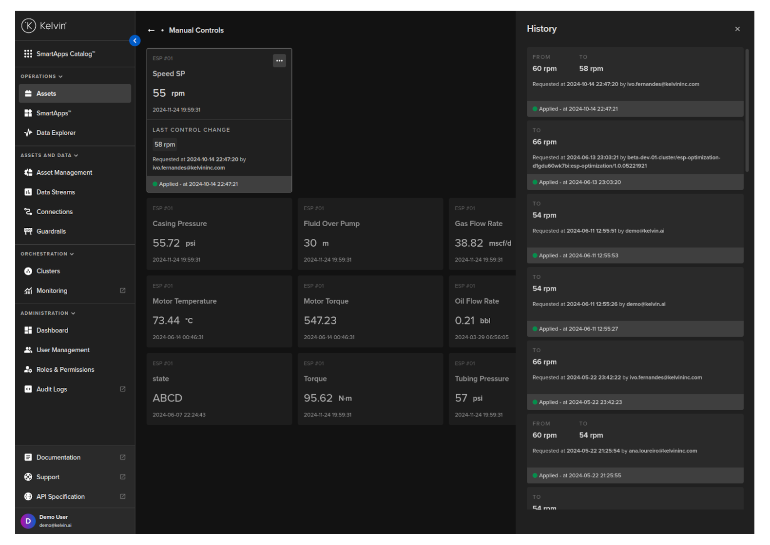 Manual Controls - Kelvin Documentation
