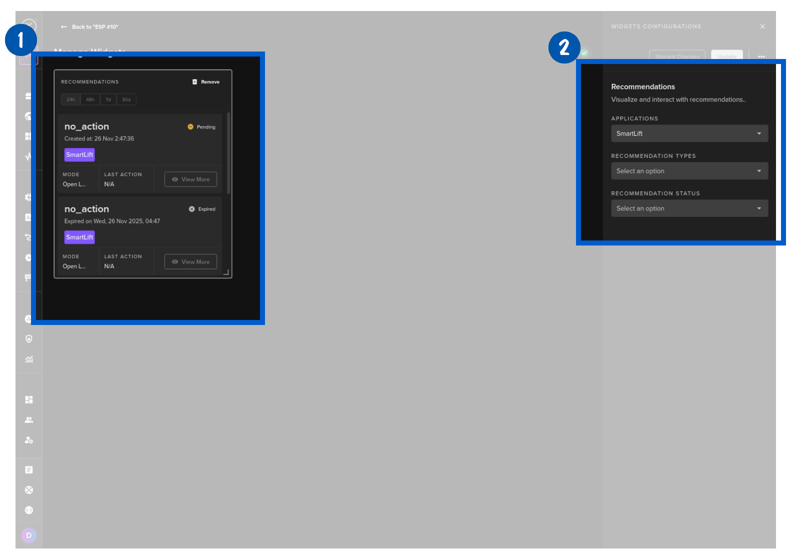 Control Panel Tab - Kelvin Documentation