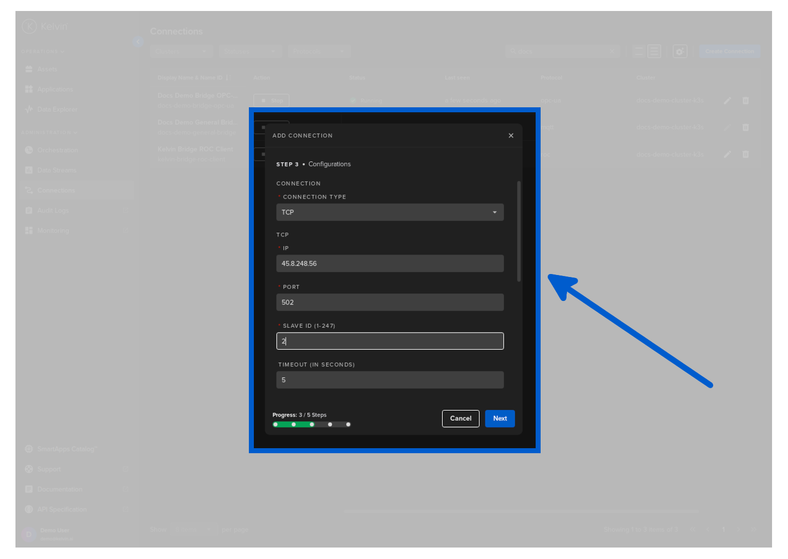 Connect To Modbus Kelvin Documentation
