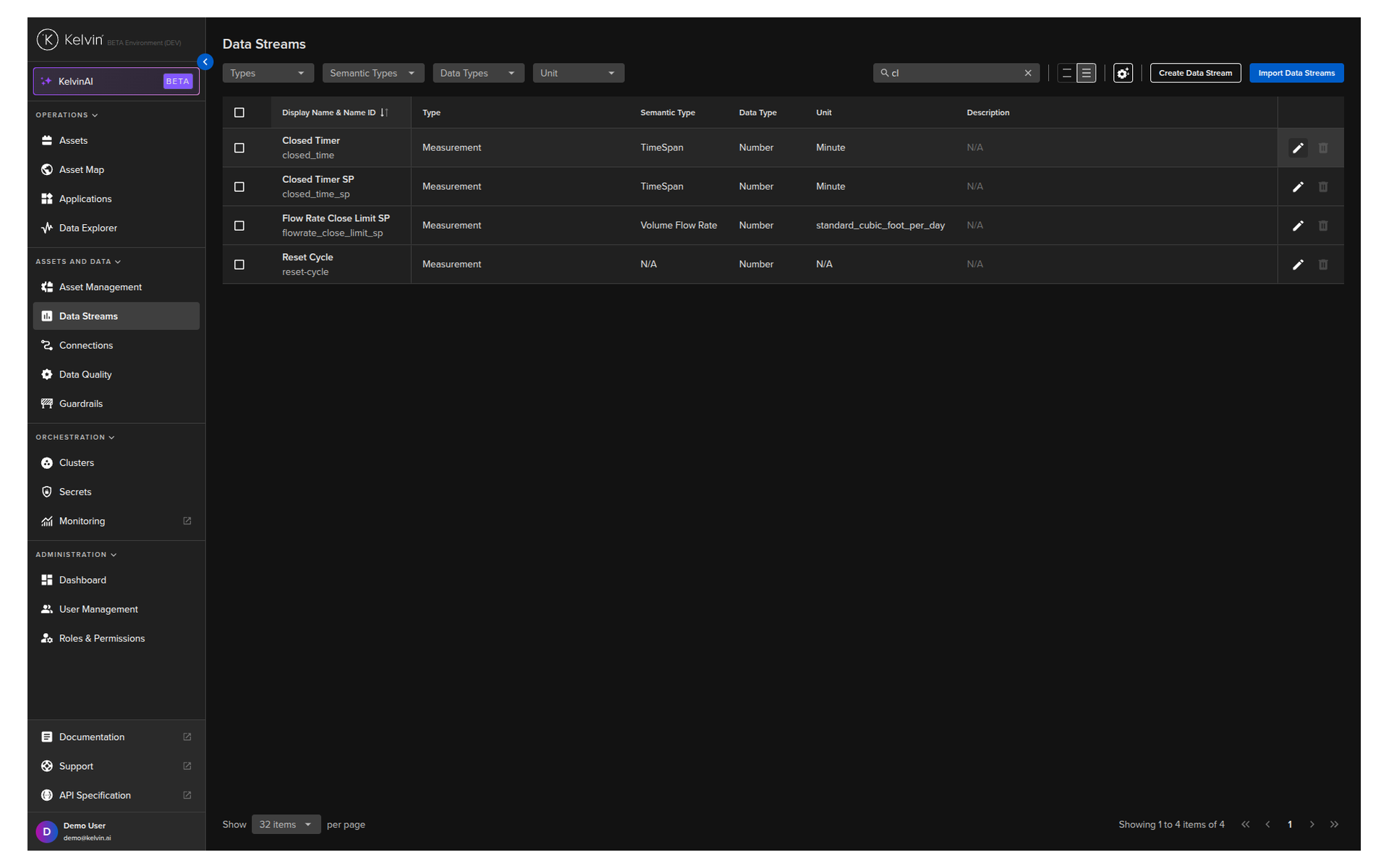 Update a Data Stream - Kelvin Documentation