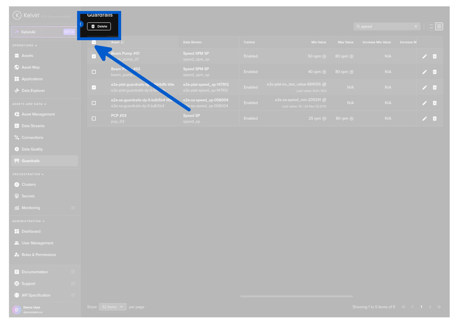Bulk Delete Guardrails - Kelvin Documentation