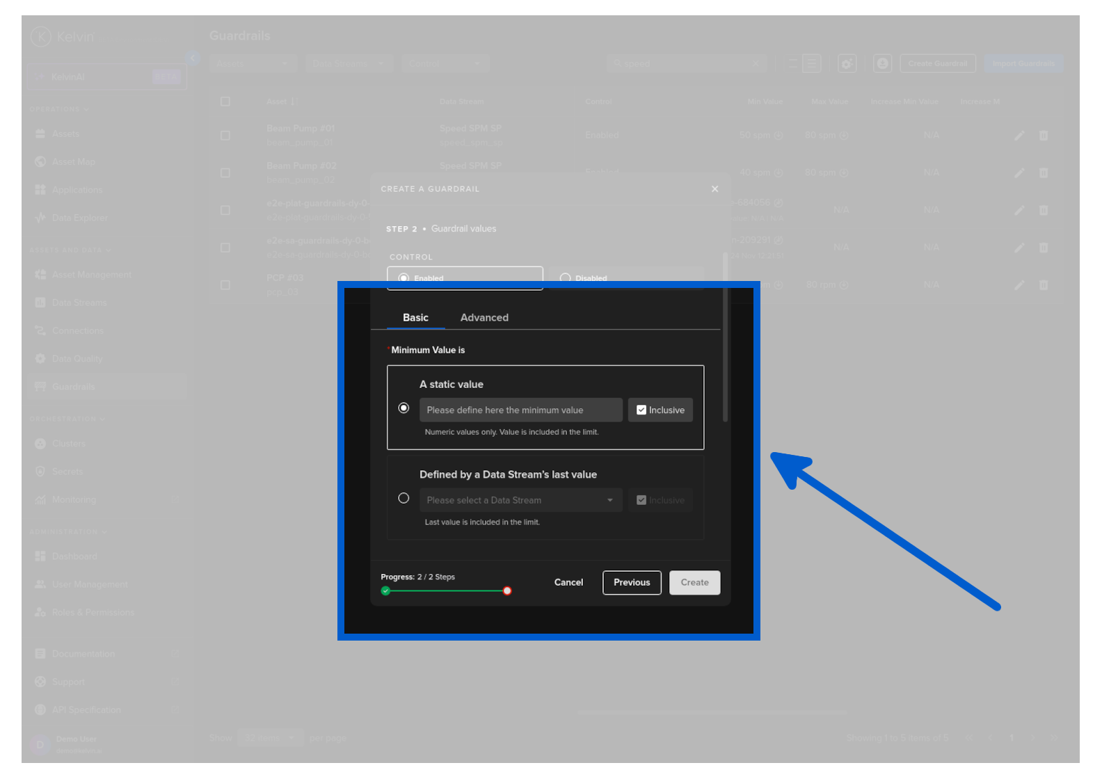 Create a Guardrail - Kelvin Documentation