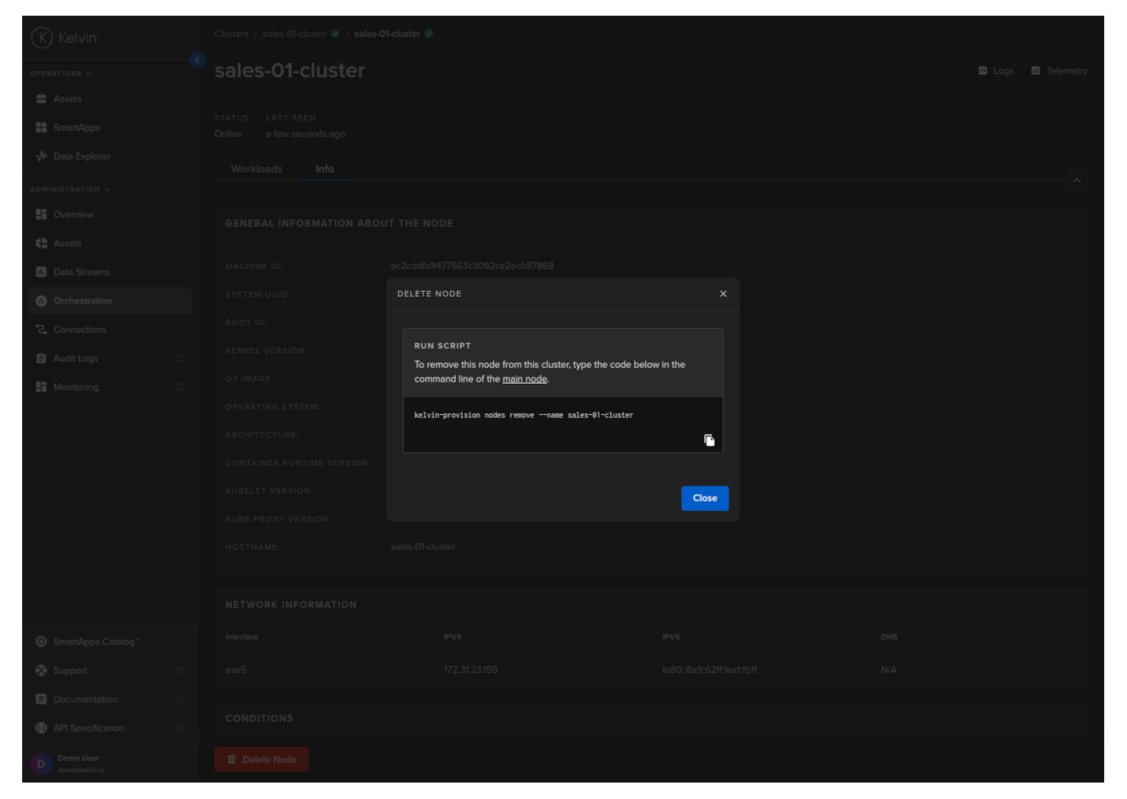 Delete Node In A Cluster Kelvin Documentation