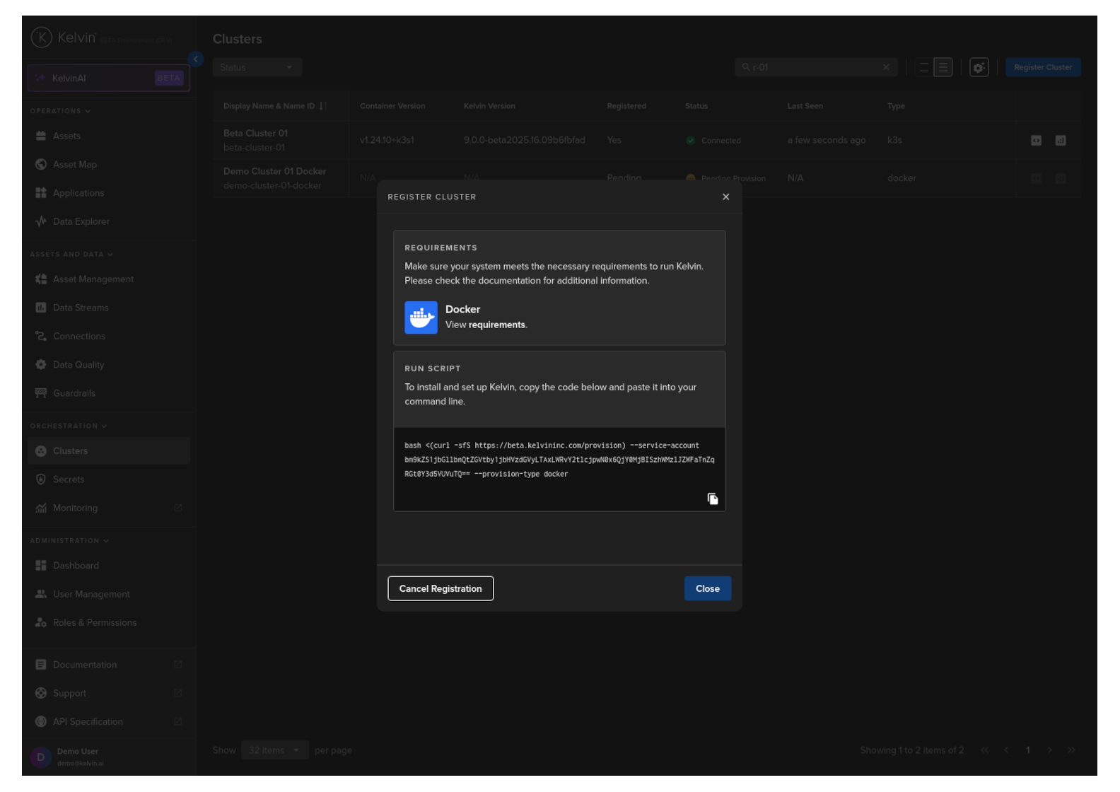 Provision a Docker Cluster - Kelvin Documentation