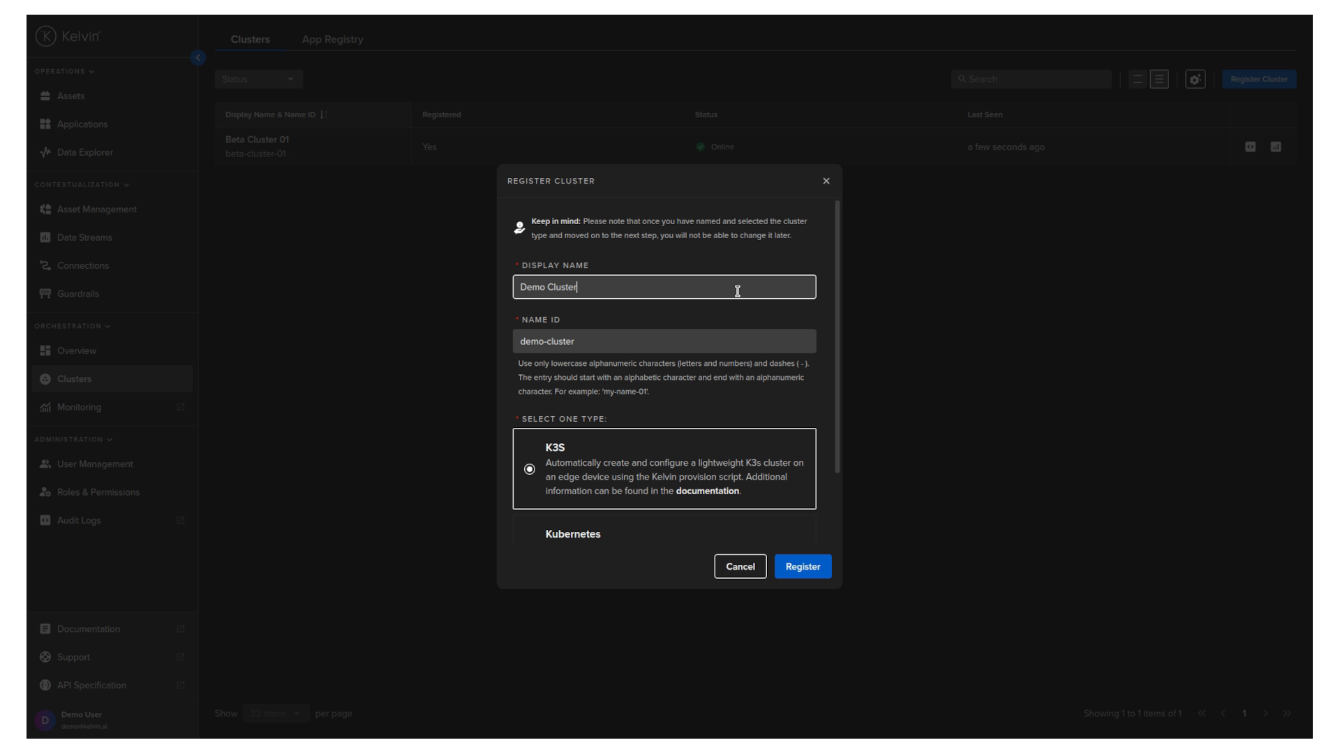 Provision Edge Device Kelvin Documentation