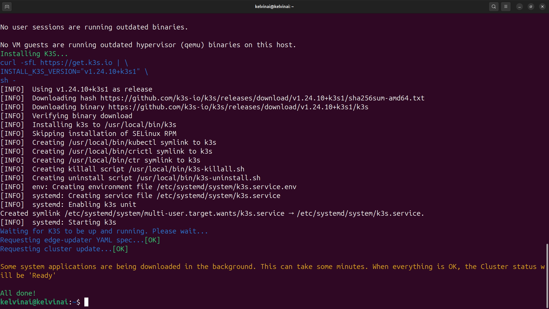 Provision Edge Device Kelvin Documentation